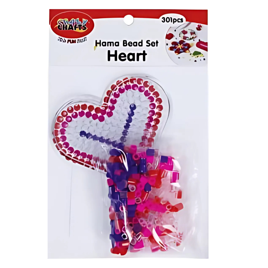 Crazy Crafts Hama Bead Set – Hearts 301 pcs – Honey Bee Online