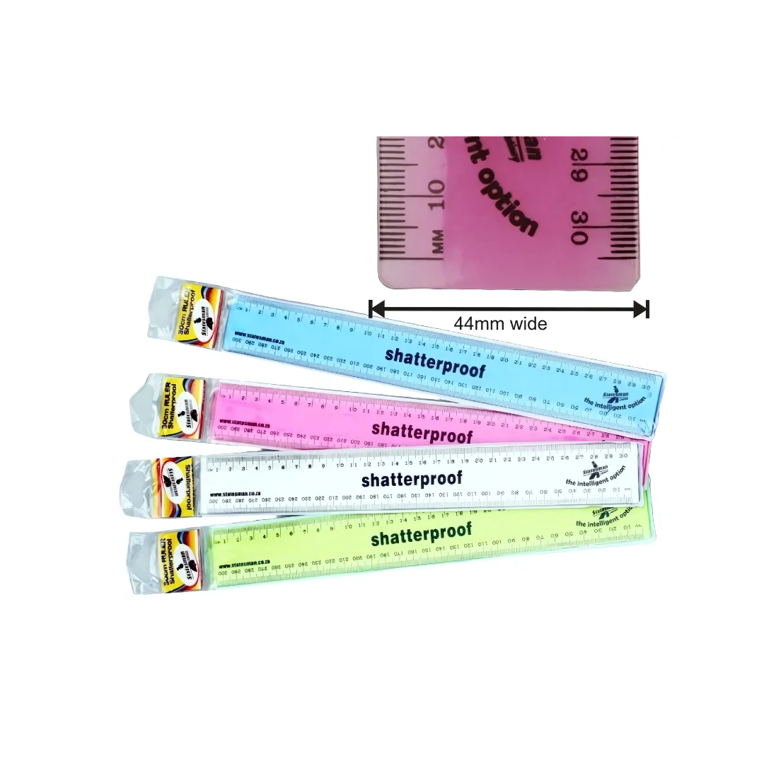 Statesman road Shatterproof 30cm Ruler – Honey Bee Online