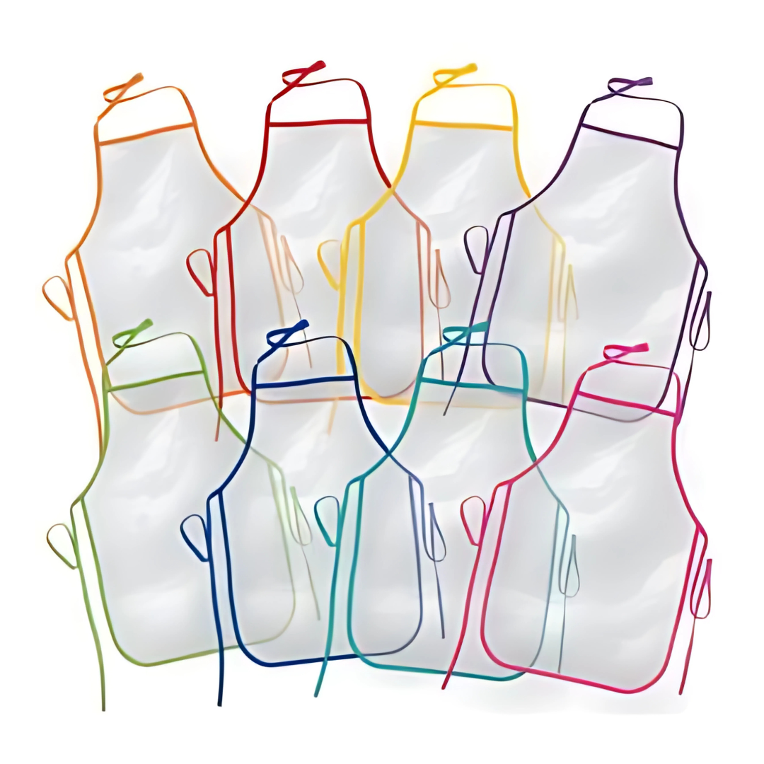 Transparent Plastic Kiddies Apron - Colour Trim – Honey Bee Online